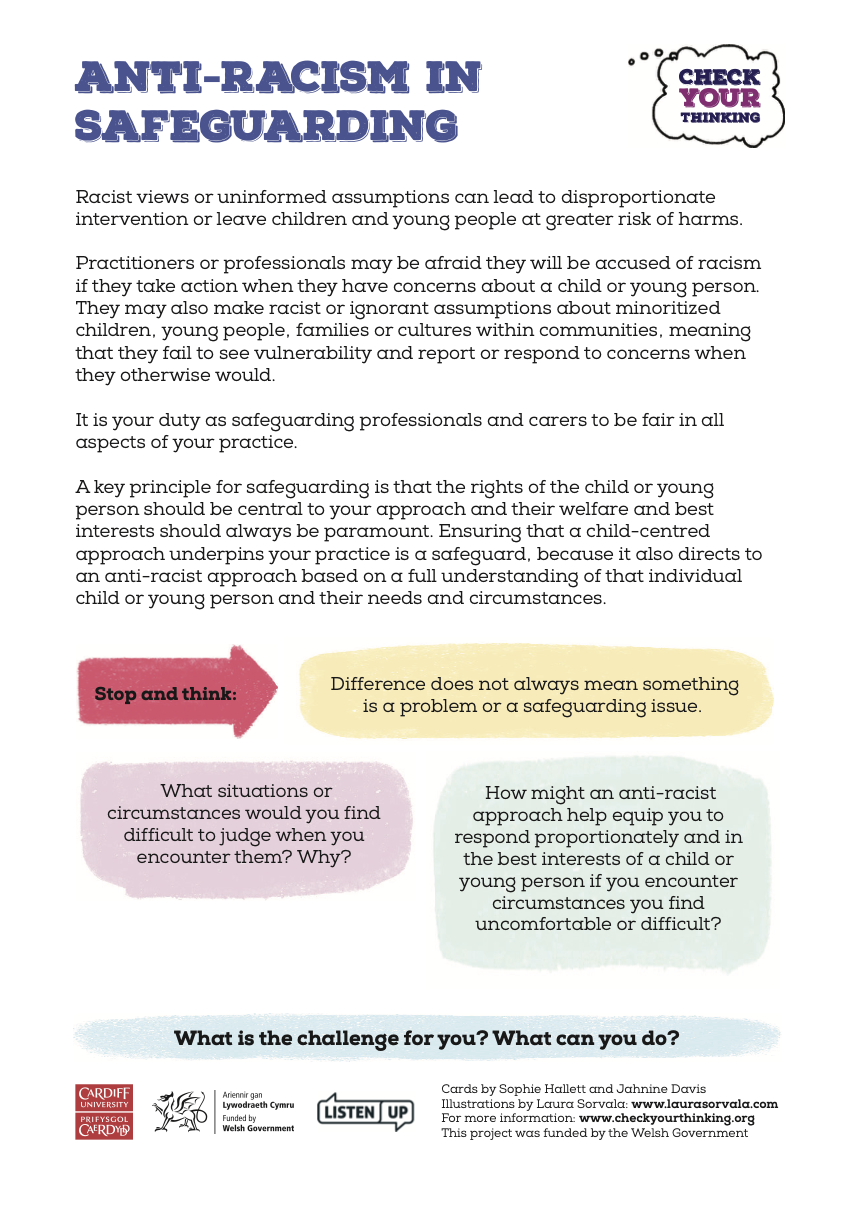 Anti-racist practice in children’s safeguarding – Check Your Thinking
